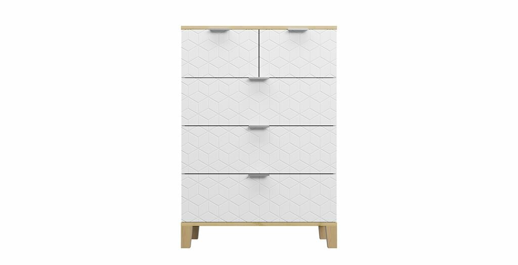 Комод для одежды Марвин-21, 70х40х100 см, с ящиками, на ножках. Гарантия 12 месяцев