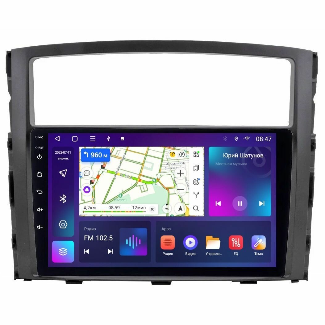 Магнитола Epic T7 Mitsubishi Pajero 4 2006-2021 - Android 12 - Память 2+32Gb - IPS экран