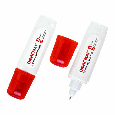 Ручка-корректор офисмаг, 12 мл, металлический наконечник, 225216