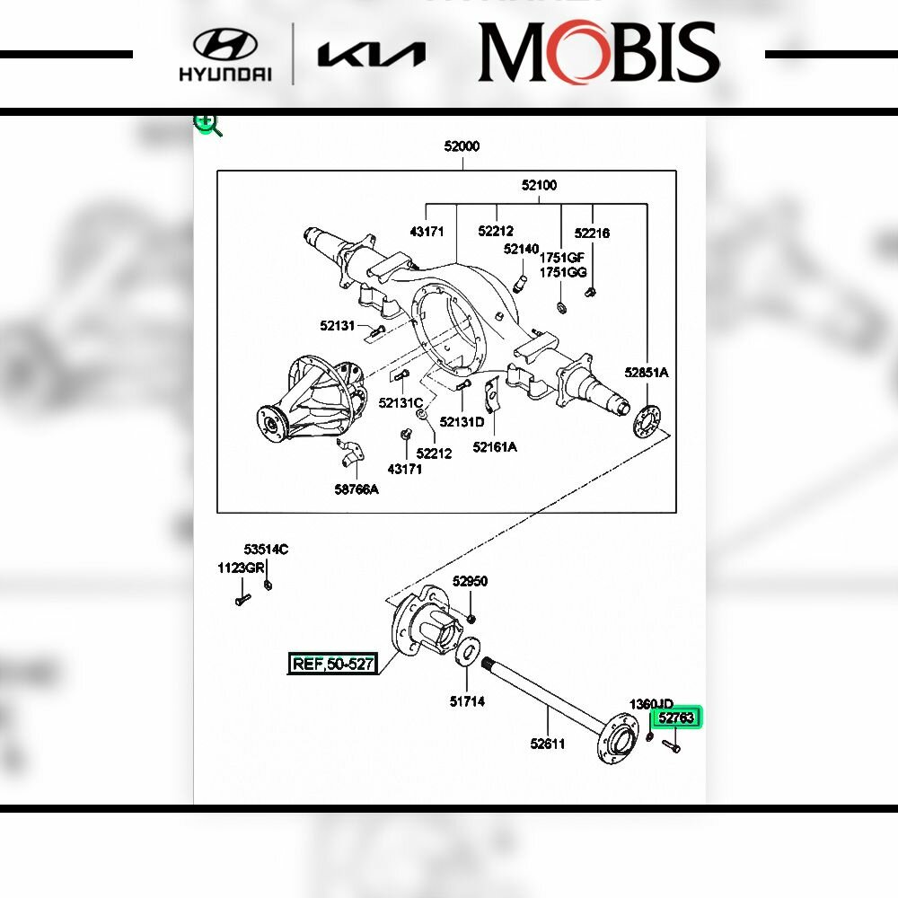 Болт 6шт. для Hyundai H-100 Porter, H100 / арт. 5276344101 / бренд MOBIS
