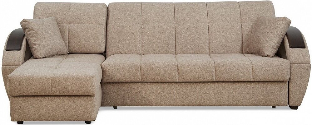 Угловой диван Монреаль Бежевый, аккордеон, 260х165х92 см, на металлическом каркасе