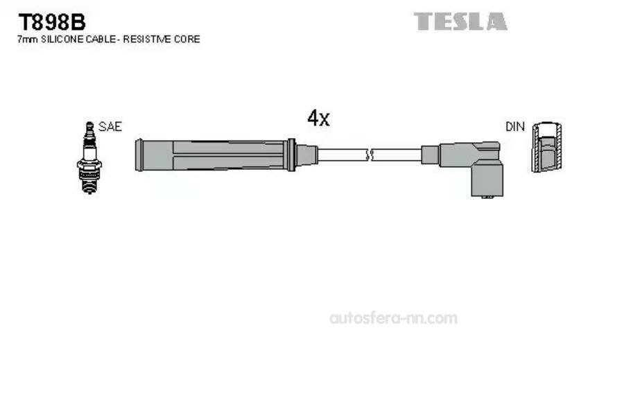 TESLA T898B Провода Mazda 323 1994-98 1.3