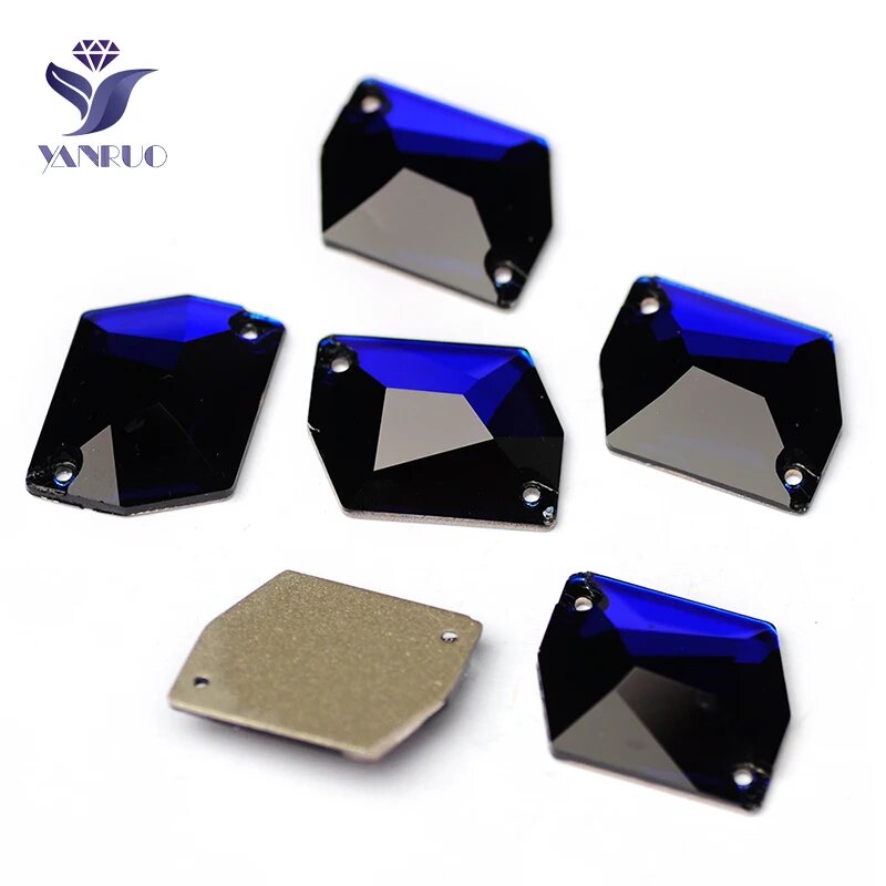 Стразы YANRUO 3265 космические все цвета 11x14mm 20Pcs, Темно-синий, Coalt Blue