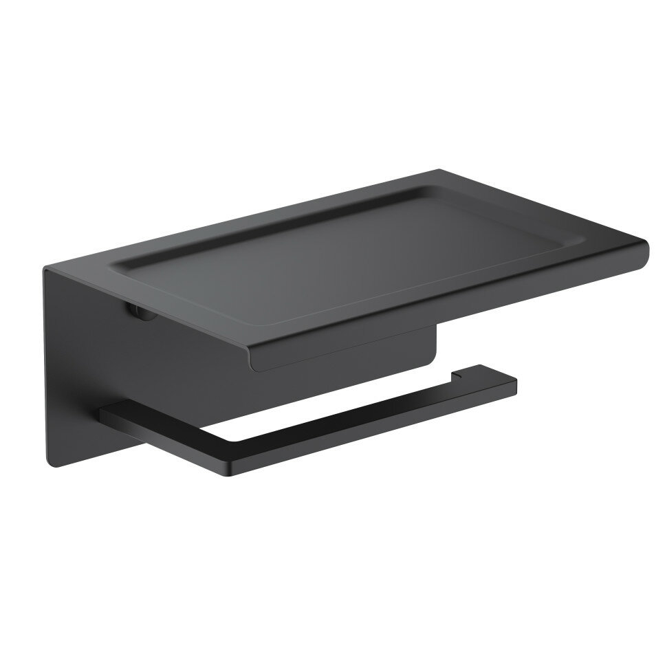 Бумагодержатель SCHEIN с полкой черный (9245MB)