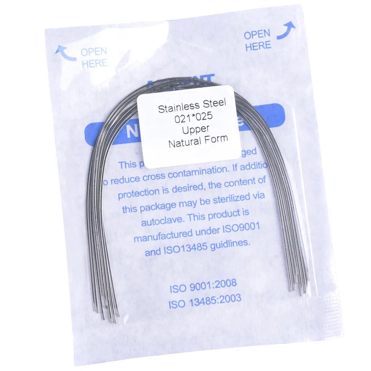 AZDENT Ортодонтические проволочные дуги из нержавеющей стали 1 Pack 021x025 Upper
