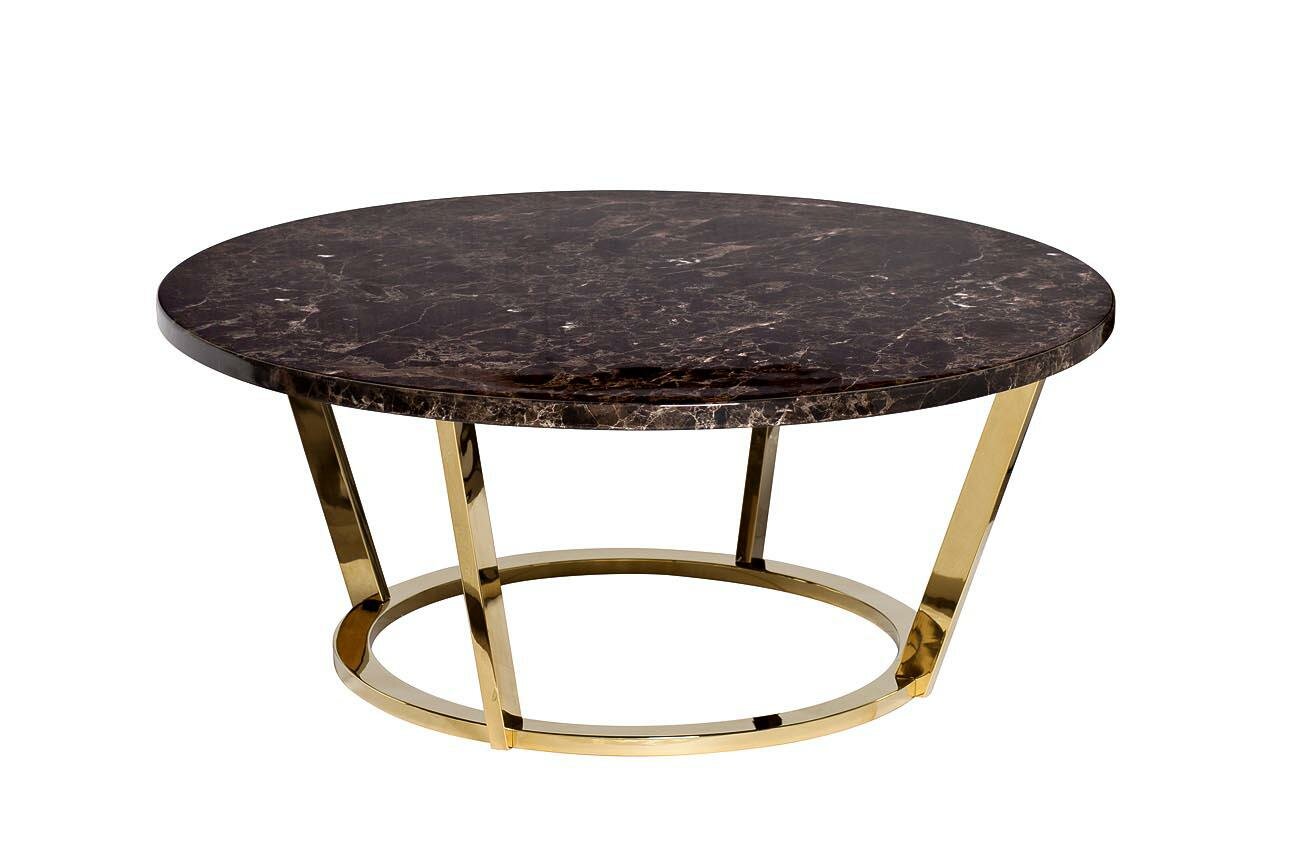 Стол журнальный Garda Decor 33FS-CT20C05-PG Стол журнальный Dark Emperador d100*40,6см арт. 33FS-CT20C05-PG