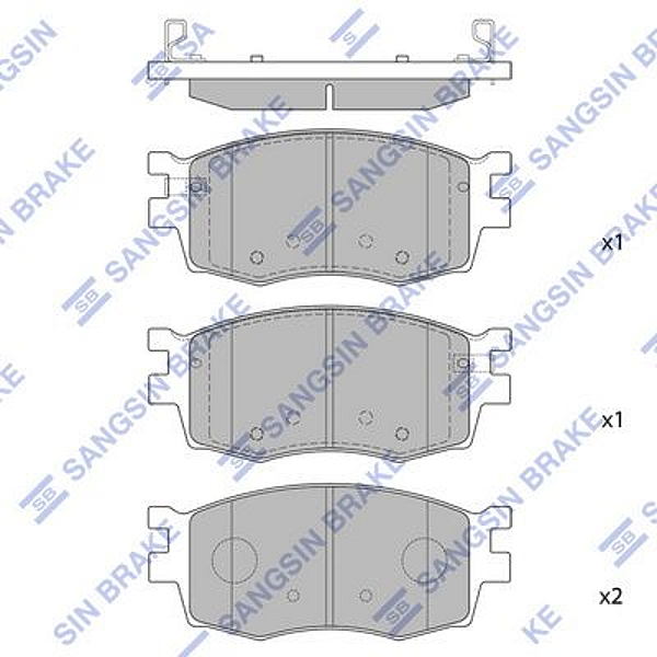 HI-Q SP1186 (1GE0058101 / 581011GA00 / 581011GA00) sp1186sns 1208 02 колодки дисковые п.\ Rio (Рио) 1.4i / 1.6i 16v / 1.5crdi 05