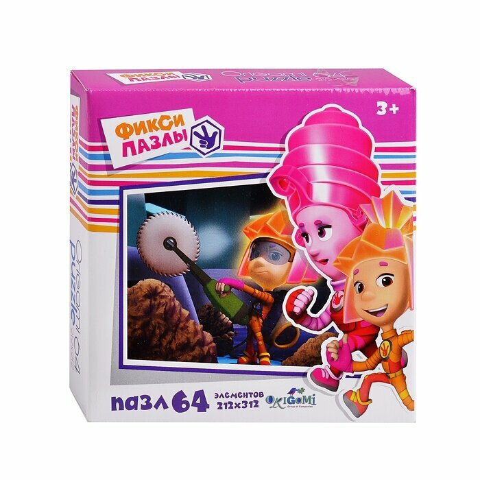 Пазл Origami Фиксики. Внутри клавиатуры, 64 элемента (11691)