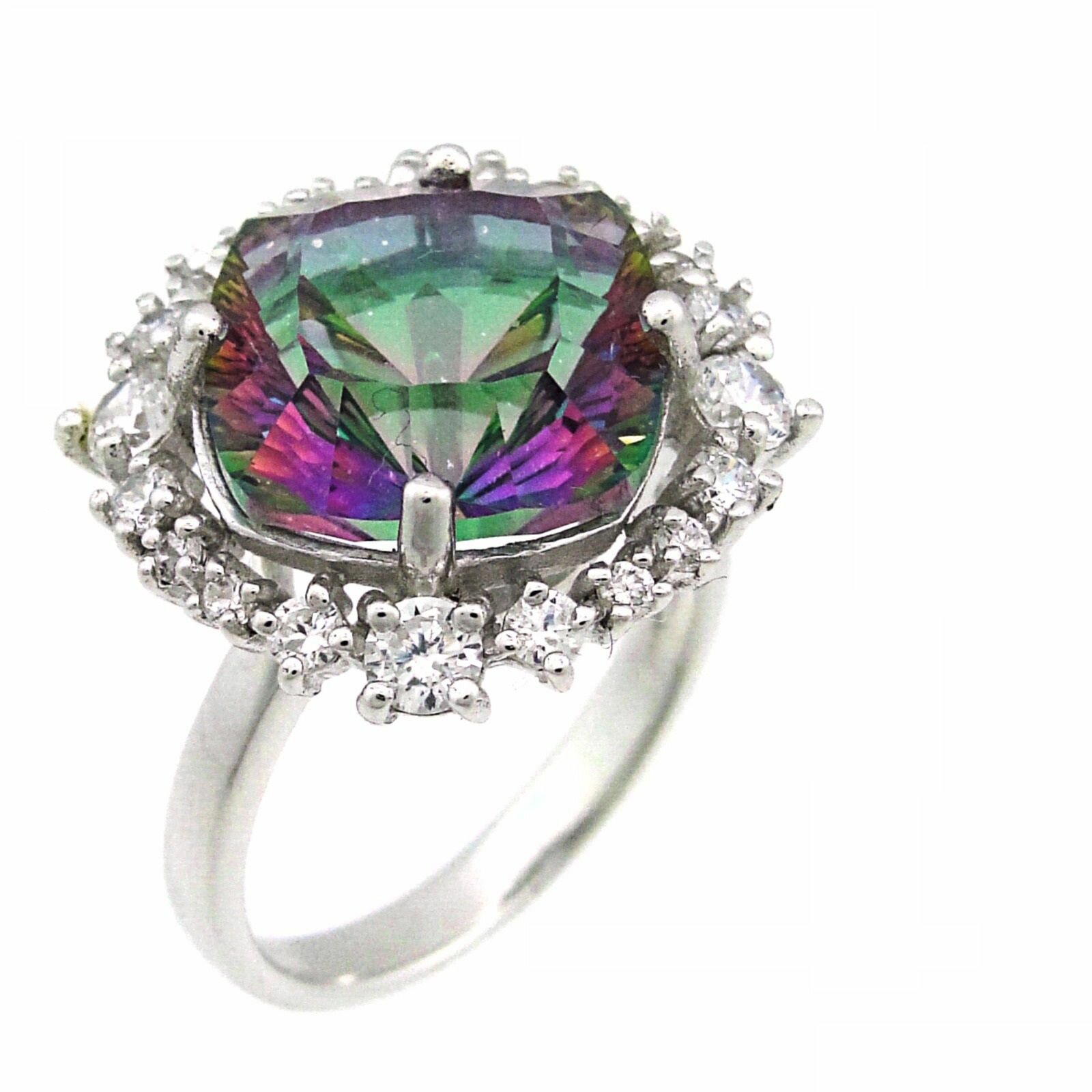 Кольцо тонкое, серебро, 925 проба, родирование, кварц, фианит