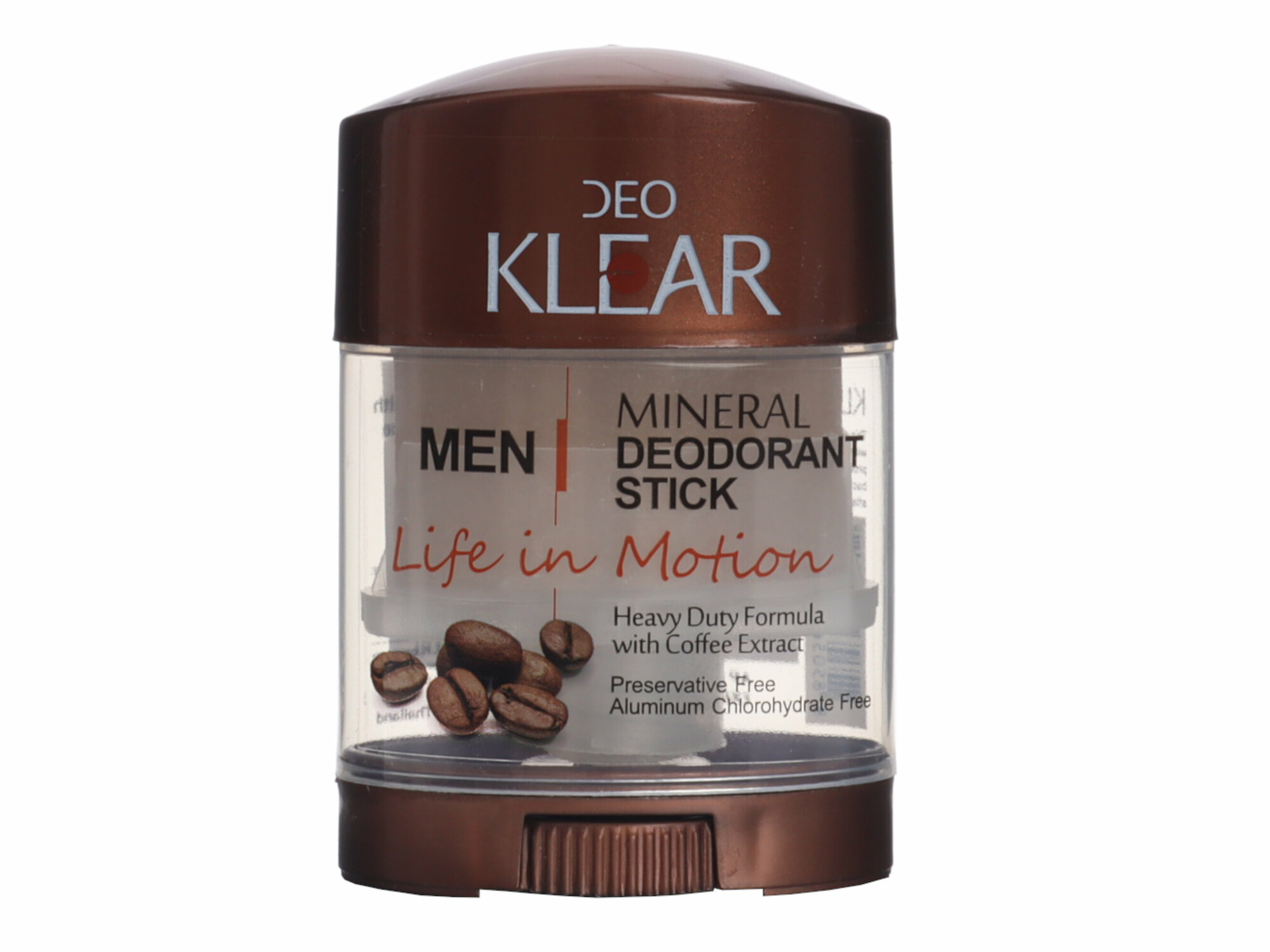 Дезодорант-Кристалл DEOKLEAR с экстрактом зерен кофе Арабика (twist up), 70 гр