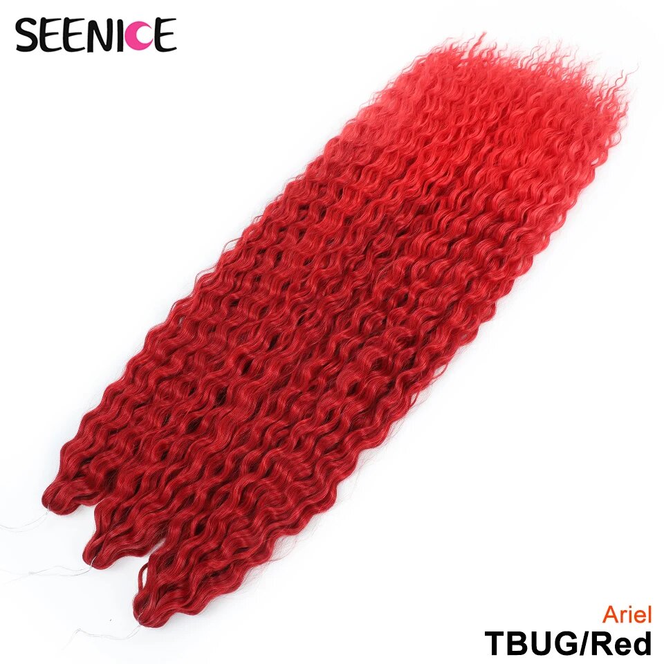SEENICE Красные кудри Afro TBUG-RED, 55см, 3шт/лот