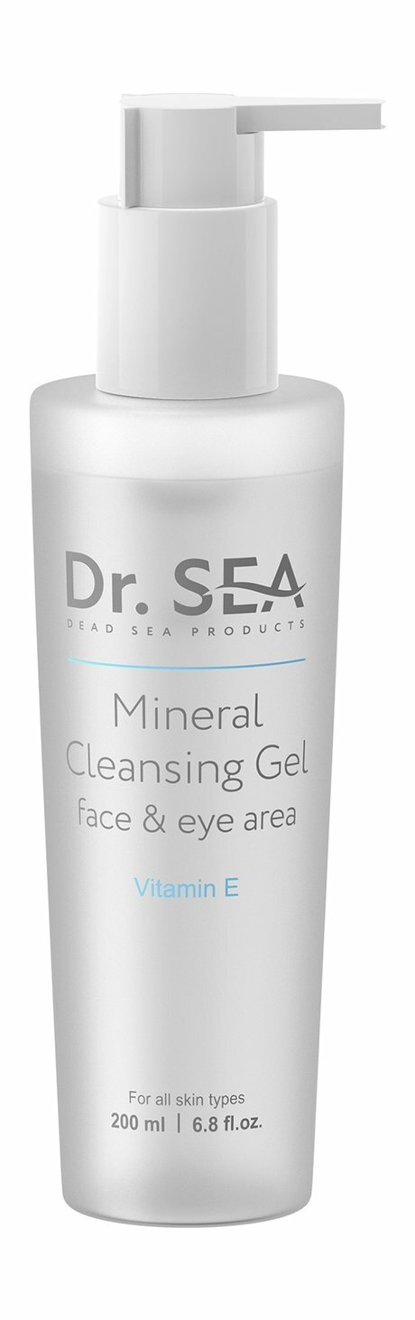 Dr.Sea Vitamin E Face Eye Area Mineral Cleansing Gel Очищающий минеральный гель для лица и глаз с витамином Е и экстрактом алоэ 200мл