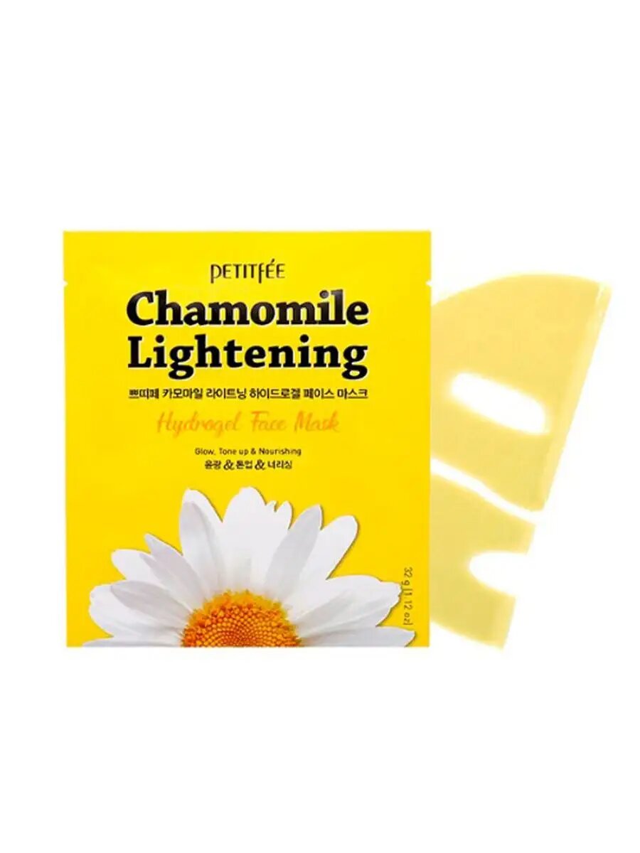 Гидрогелевая маска Petitfee Chamomile Lightening, для всех типов кожи, 32 г