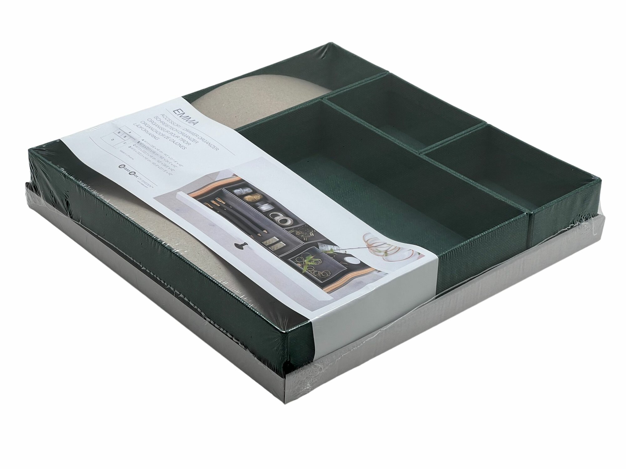 Органайзер Бигсо Бокс EMMA DESK C59, для аксессуаров, 5 отделений, зеленый
