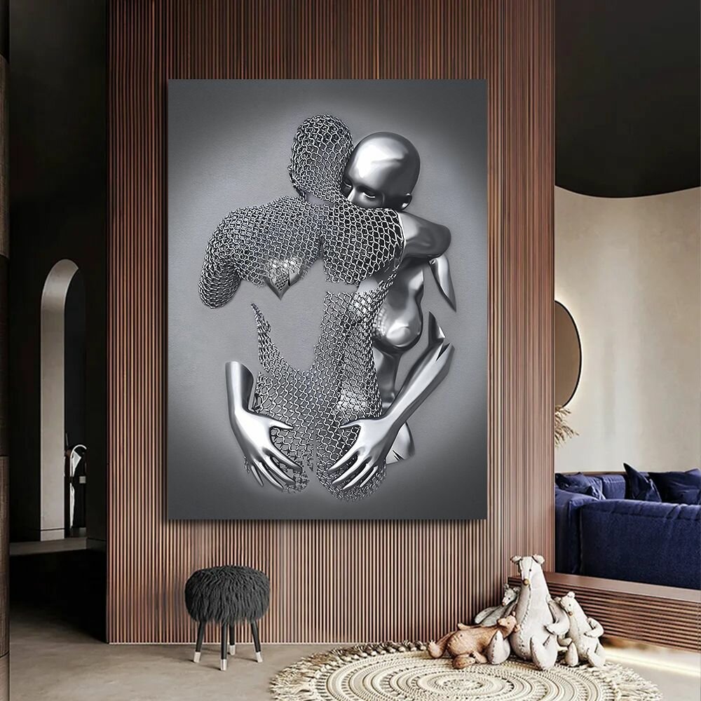 Картина ВсеКартины. тут "Металлическая любовь", поп-арт, на подрамнике