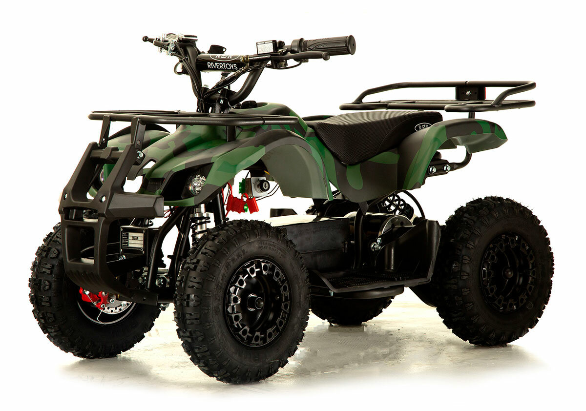 Детский электроквадроцикл RiverToys ANRI Зеленый камуфляж