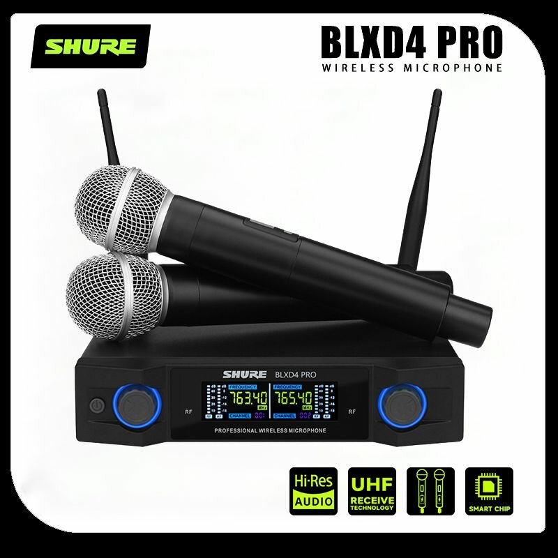 Shure Микрофон универсальный BLXD4 PRO, черный матовый-1A