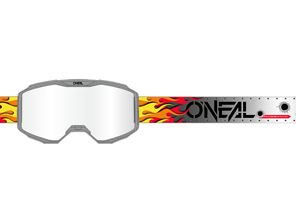 Маска кроссовая O'NEAL B-10 HR, цвет оправы разноцветный, зеркальные линзы, ANTIFOG, с защитой от уф лучей