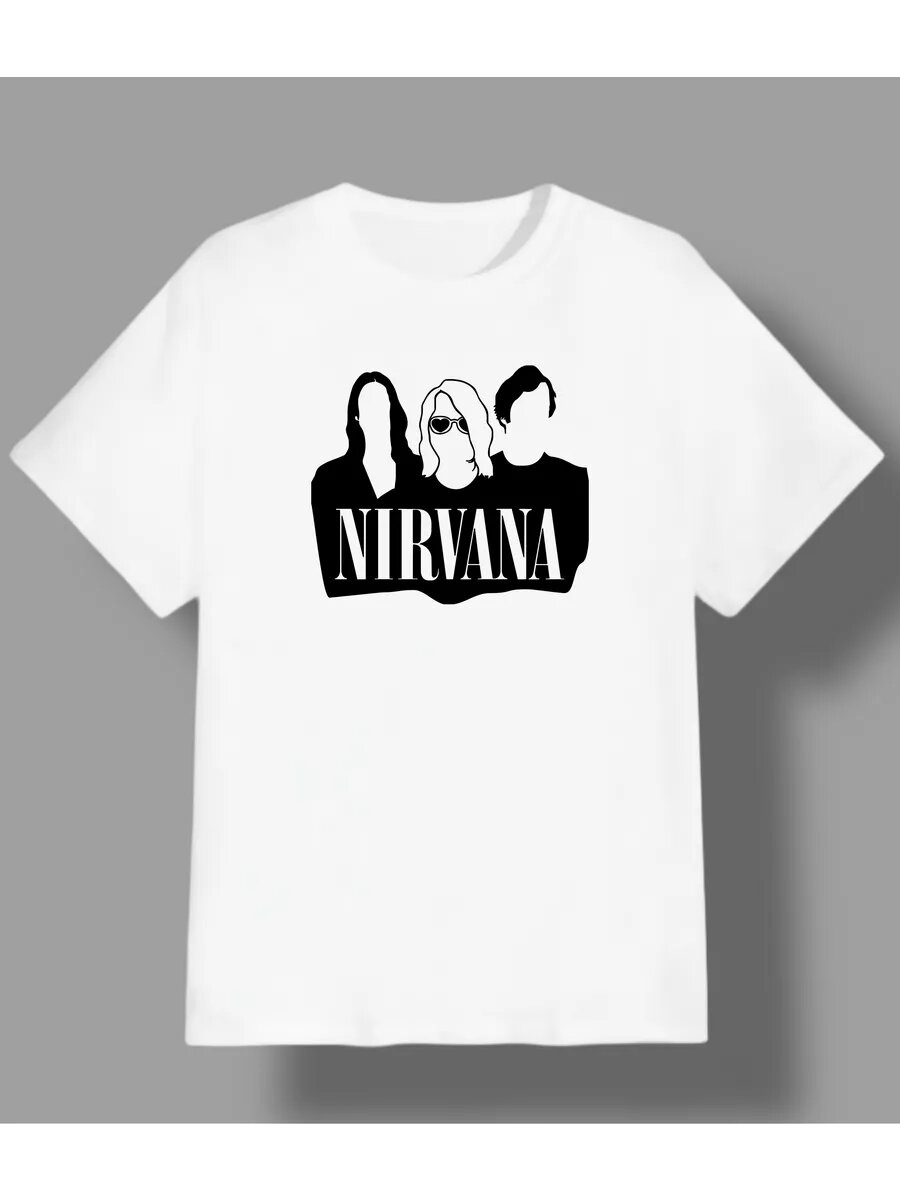 Футболка силуэт Nirvana
