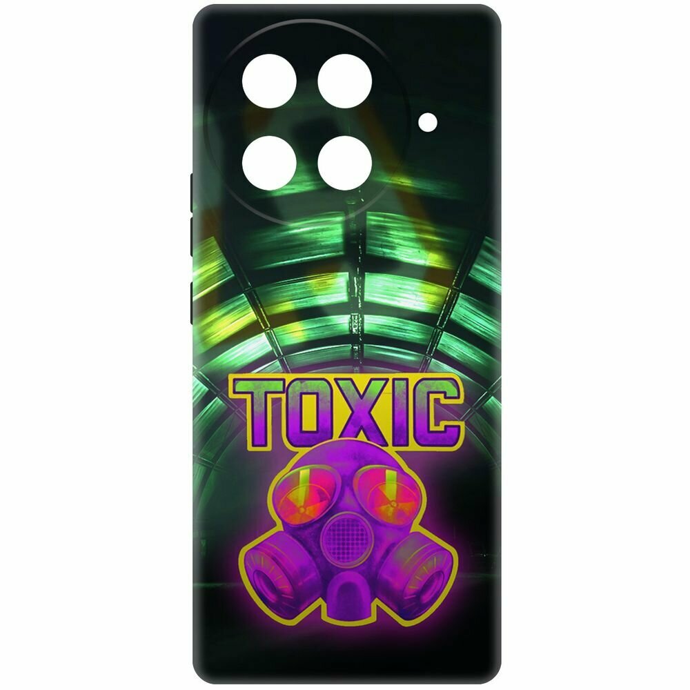 Чехол-накладка Krutoff Soft Case Cтандофф 2 (Standoff 2) - Стикер Toxic для TECNO Camon 30S черный