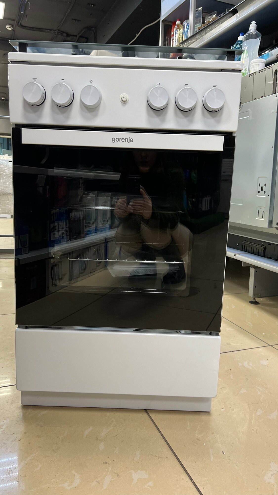Газовая плита Gorenje GG5A11WF, газовая духовка, без крышки, чугун, белый