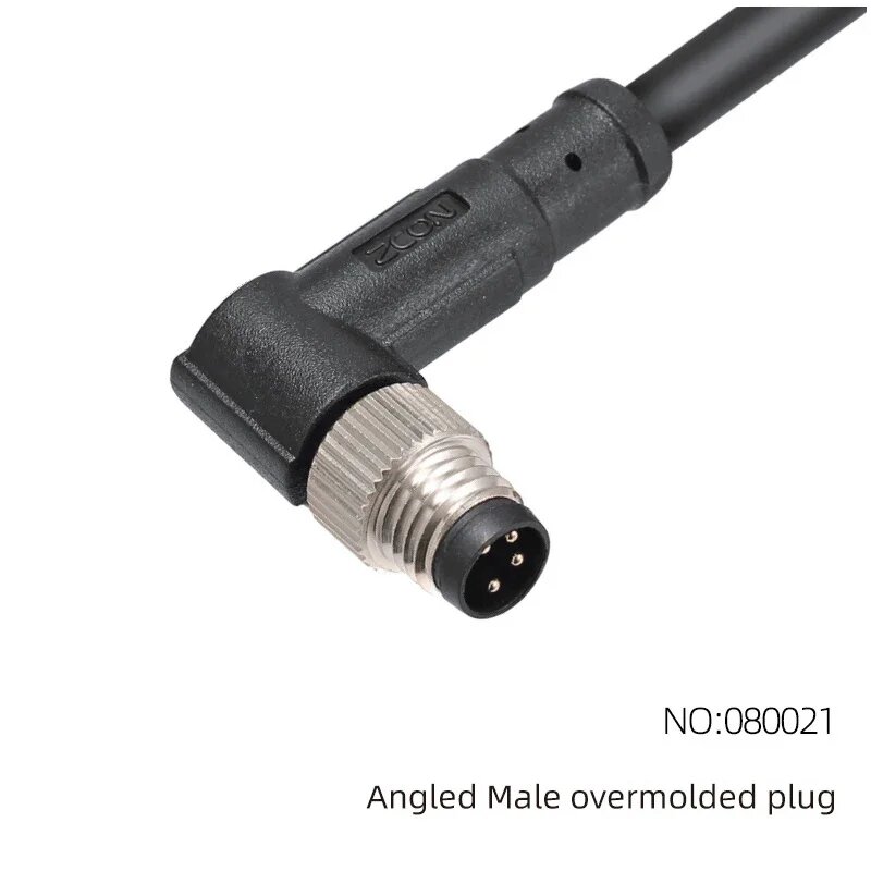 CAZN Авиационная вилка M8 прямая головка 3 4 5 6 8 ядер IP67 4п, PUR, 080021 1 m wire