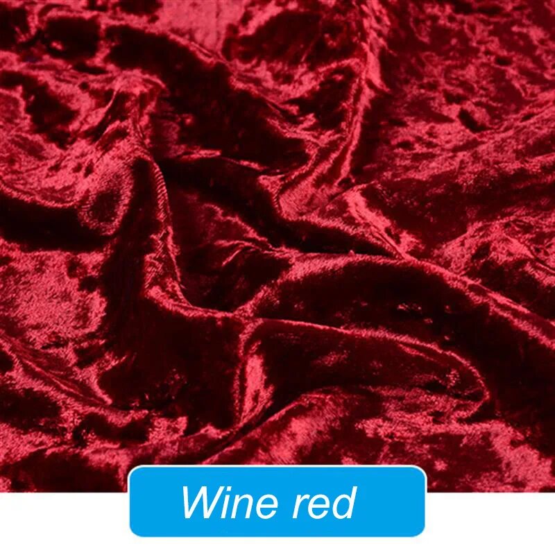 Бархатная ткань Amyries 50*160 см золотого цвета Красный, 50CMx160CM, Winered