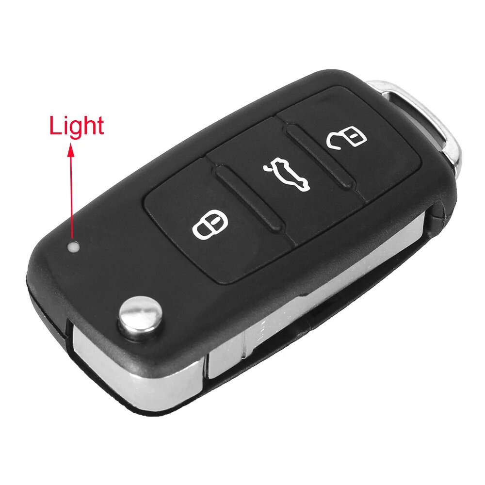 2-кнопочный Автомобильный ключ KEYYOU, переключаемый ключ, флип-ключ, корпус для VW Polo, Passat, B5, Tiguan, Golf, для VOLKSWAGEN MK4, Seat, Skoda 3 Buttons