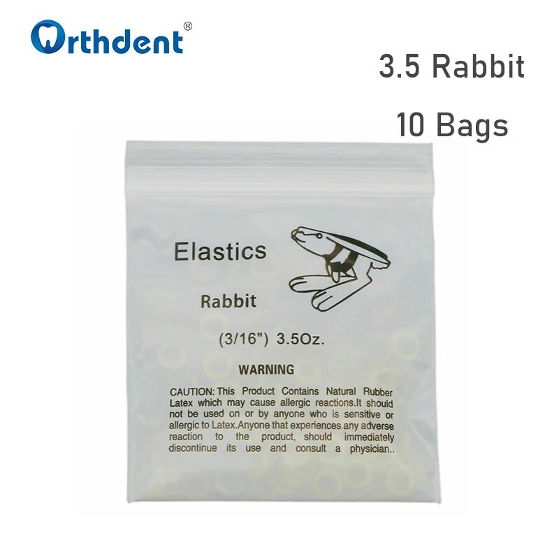Орто-резинки для брекетов Orthdent, прозрачно-желтые, 3,5/5,0/6,5 oz, 1000 шт 3.5 OZ Rabbit