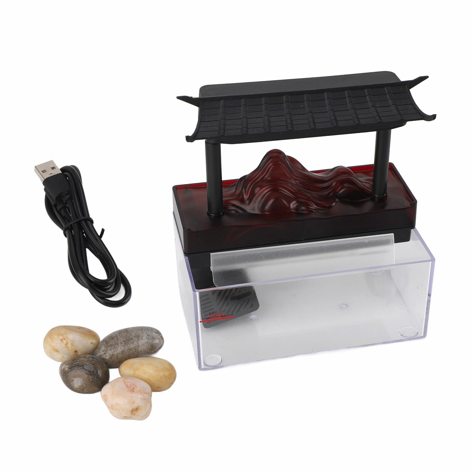 Настольный фонтан с USB-светодиодом, повторяющийся поток, пластиковый домашний фонтан, декор для гостиной