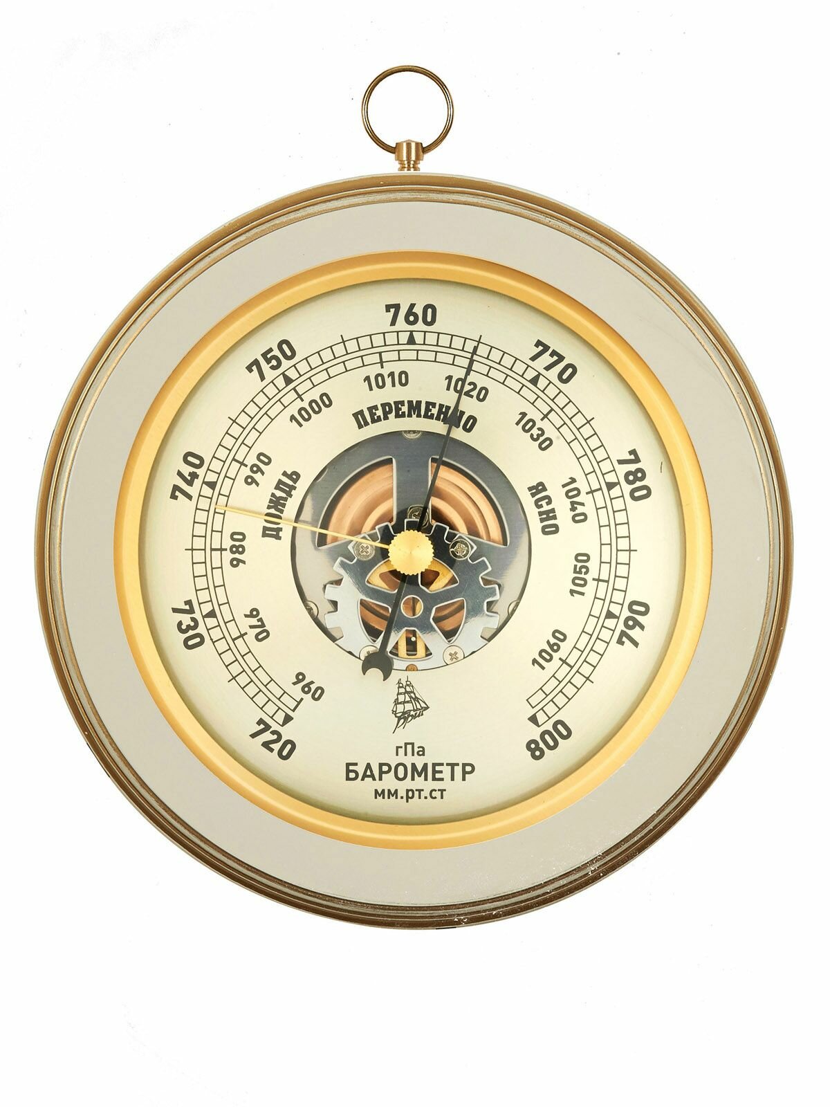 Барометр настенный БМ91321-1-ЭП . Натуральное дерево. Цвет слоновая кость.