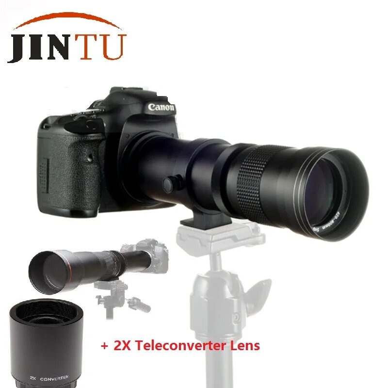 JINTU Зум-объектив 420-1600 мм для Canon