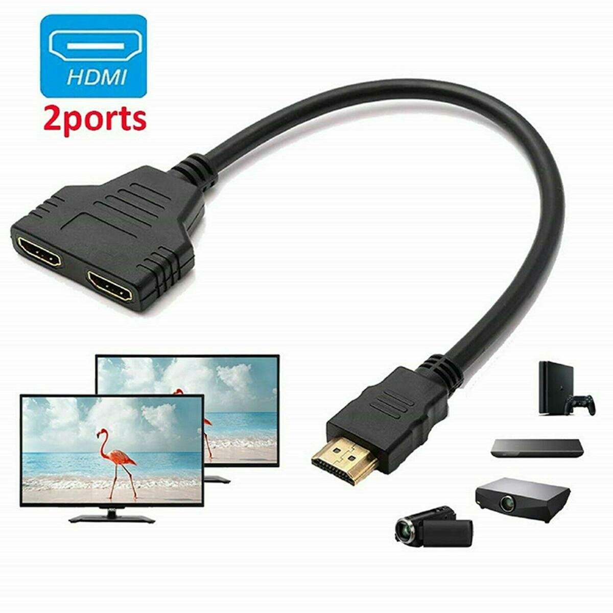 HDMI порт папа-мама 1 вход 2 выхода разветвитель кабель 1080P адаптер конвертер