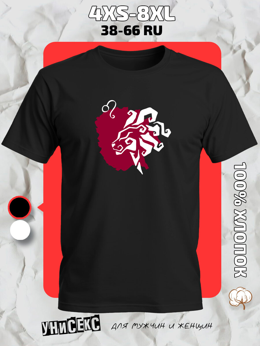 Футболка с принтом лев знак зодиака