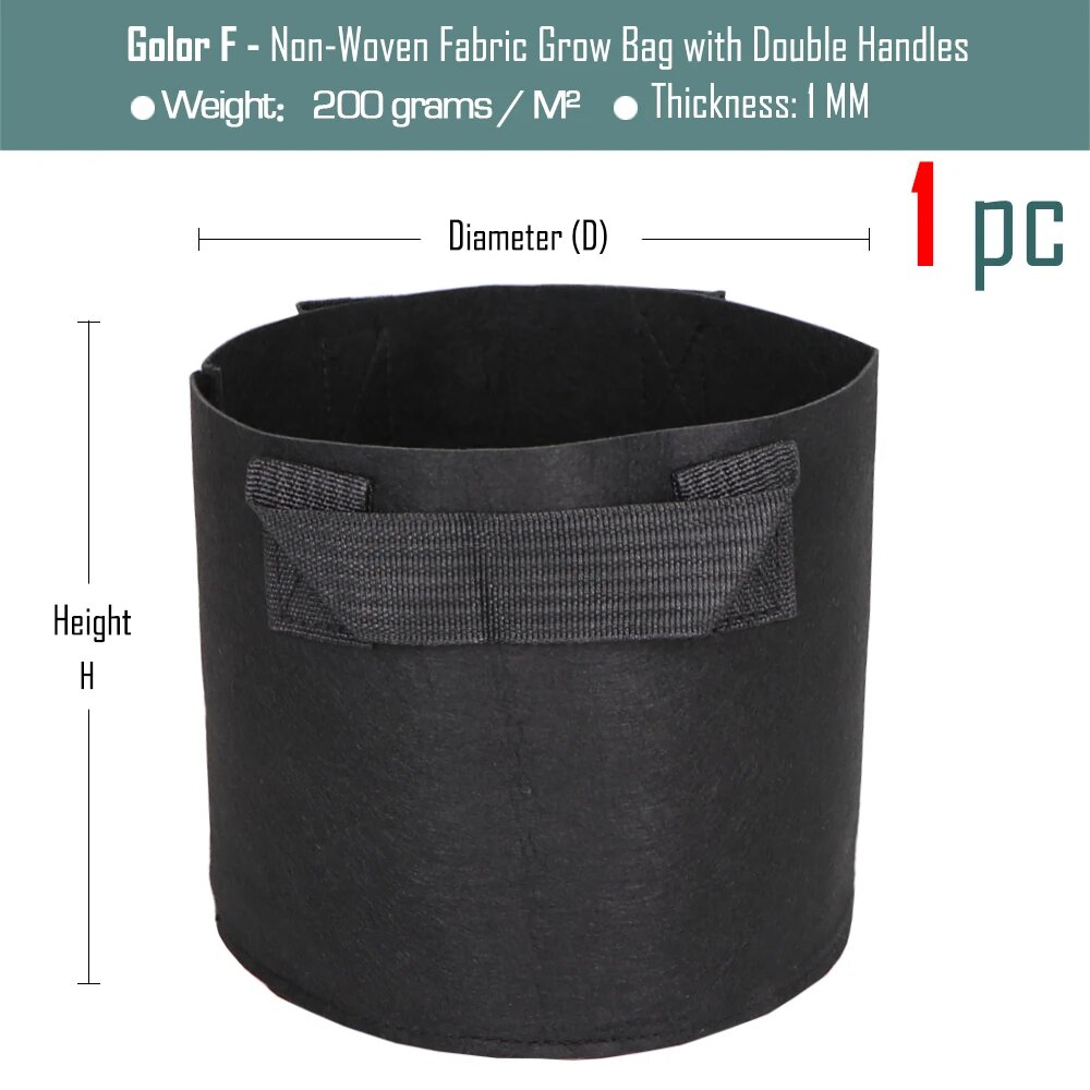 Горшок для растений Golor F, 5 Gallon, черный