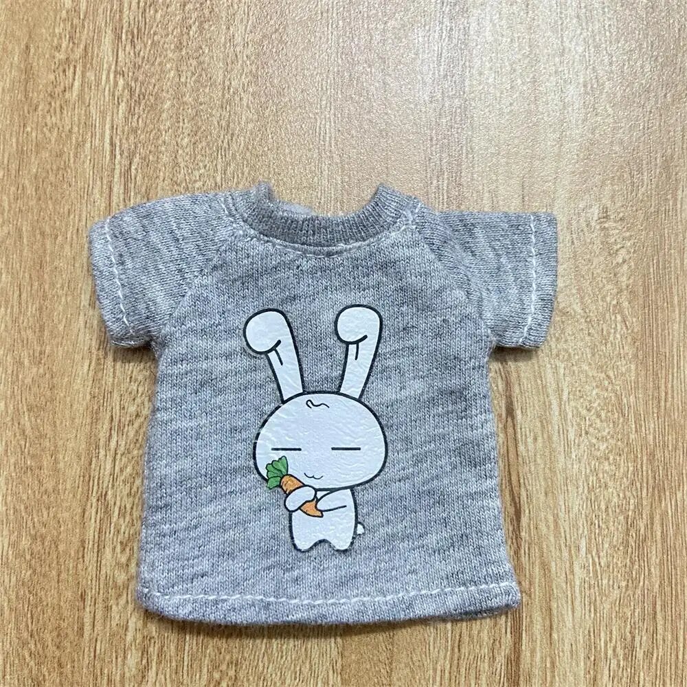 Новая милая одежда с мультяшным рисунком, футболка, подходит для кукол ob11, obitsu 11, style 9