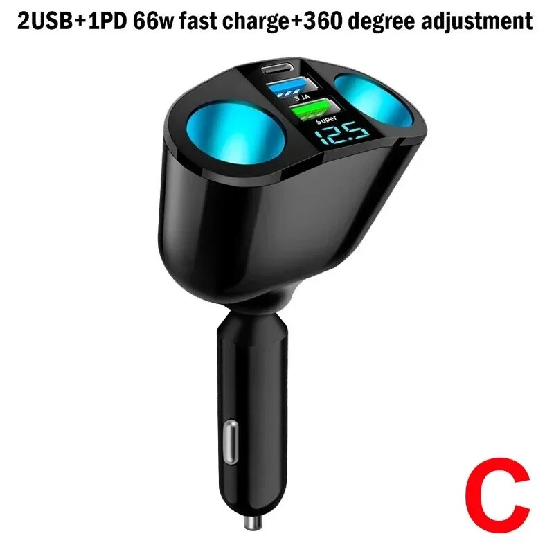 Разветвитель для автомобильного прикуривателя, 12-24 В C