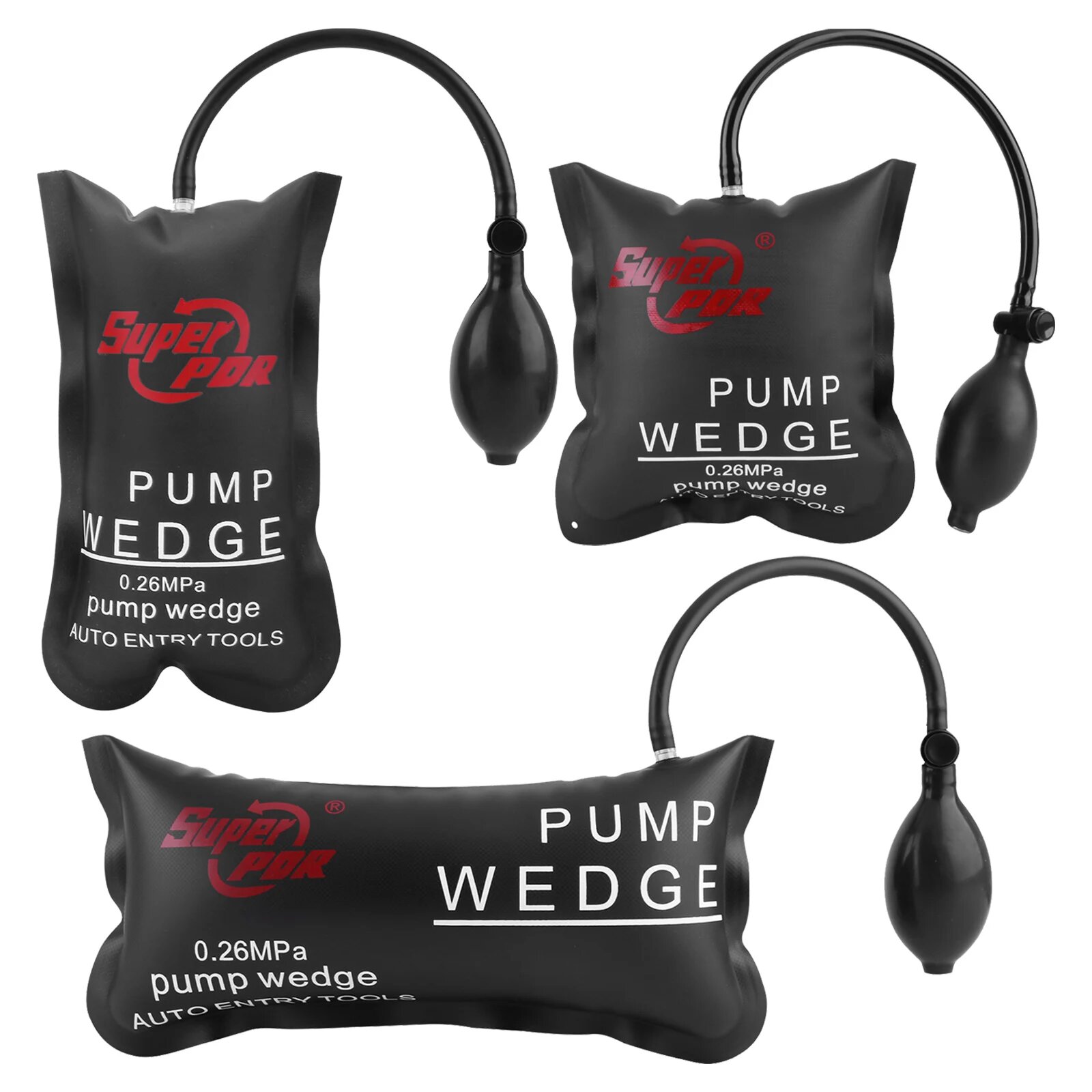 PDR Воздушный клиновой мешок PDR Насос Автомобильный слесарный инструмент для ремонта вмятин Профессиональный комплект для выравнивания и инструмент для выравнивания Надувная сумка для прокладок 3 размера kit 2