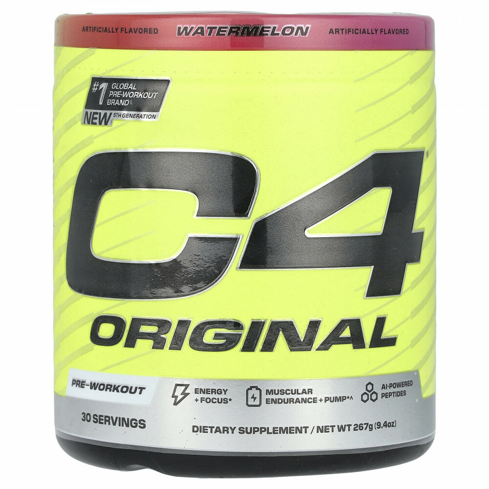 C4 / Cellucor, C4® Original, предтренировочный комплекс, со вкусом арбуза, 267 г (9,4 унции)