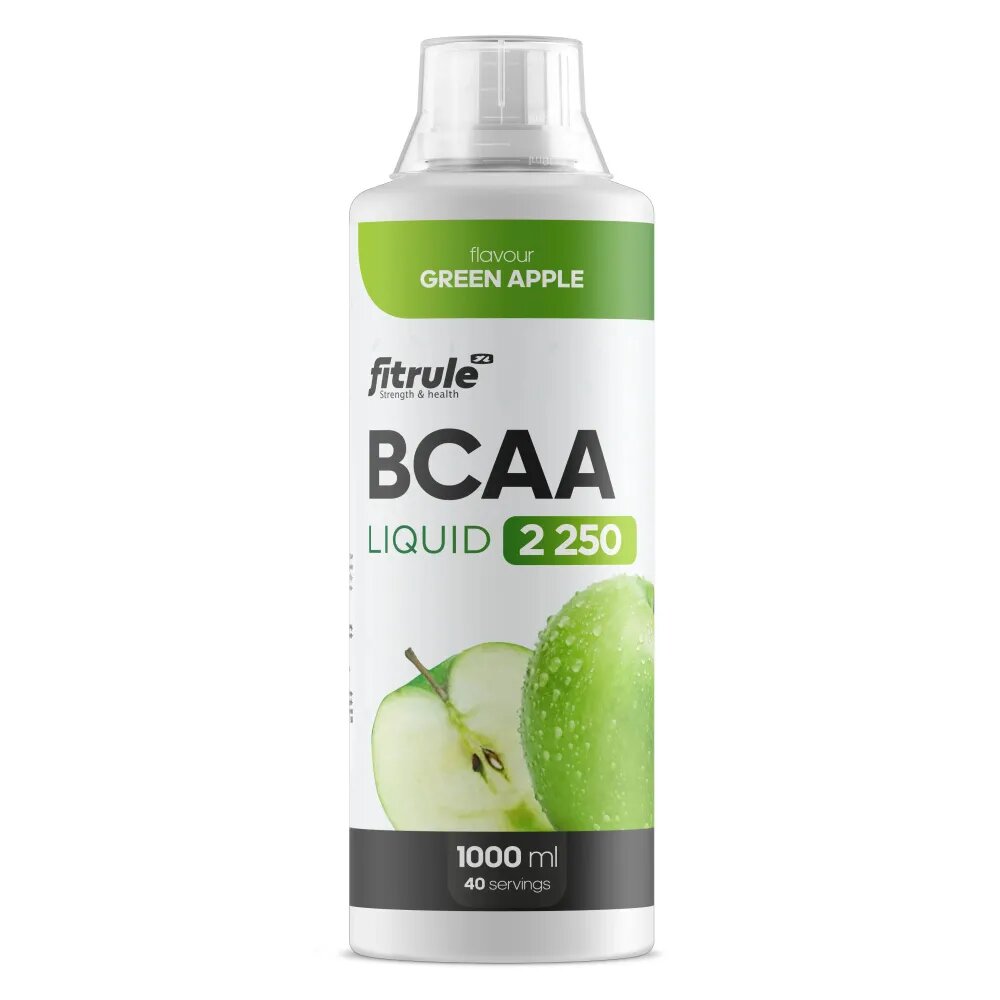Fitrule BCAA Concentrate 1000 мл (Яблоко), жидкие BCAA 2:1:1 для восстановления и роста мышц