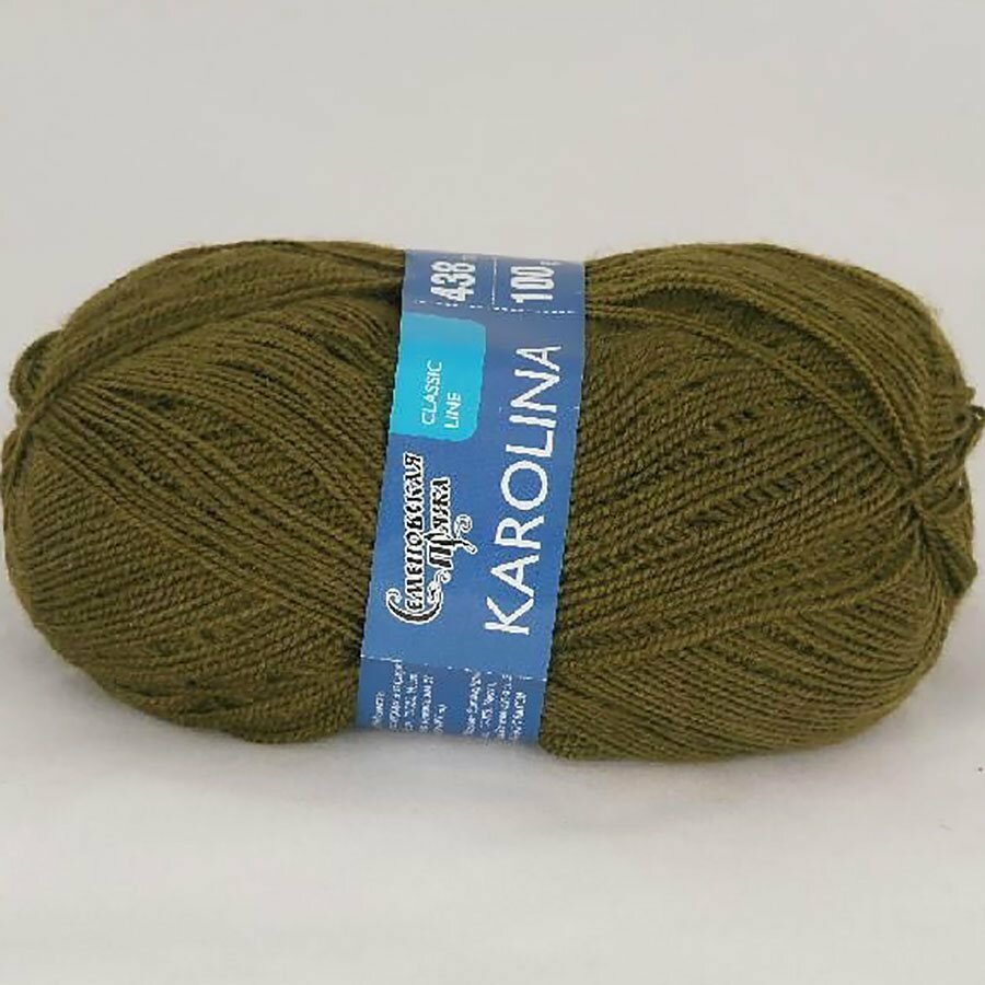 Пряжа Семеновская каролина 364 хаки (5 мотков)