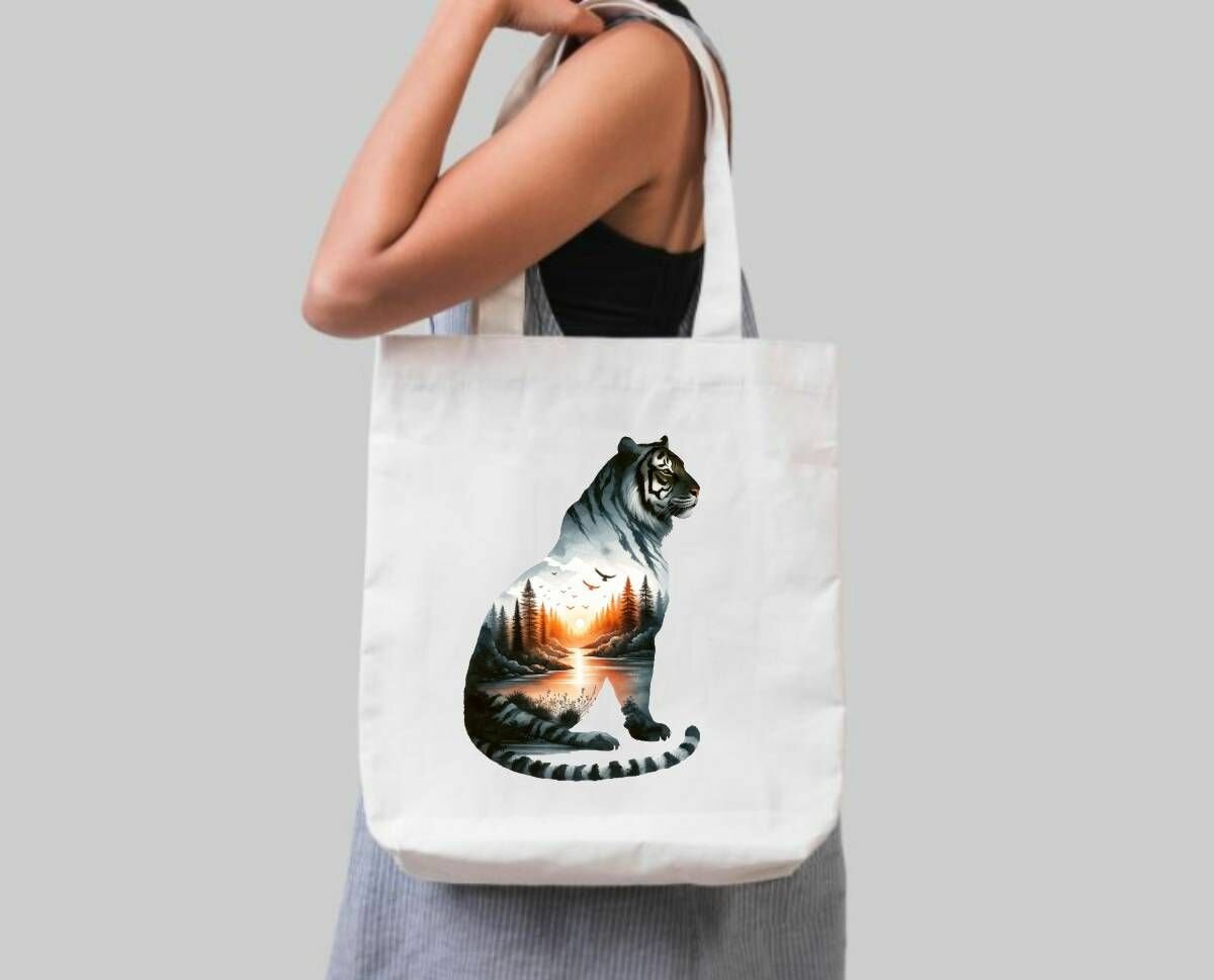 Термотрансфер "Тигр" 24х18, наклейка на одежду