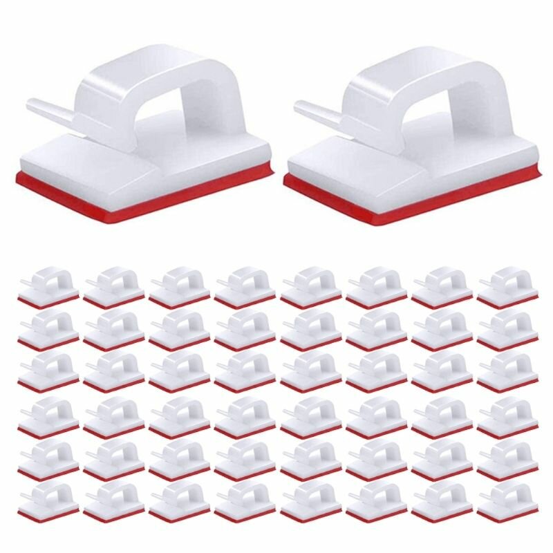 (50 шт.) Автомобильный держатель проводов, клипса XK001 - белая