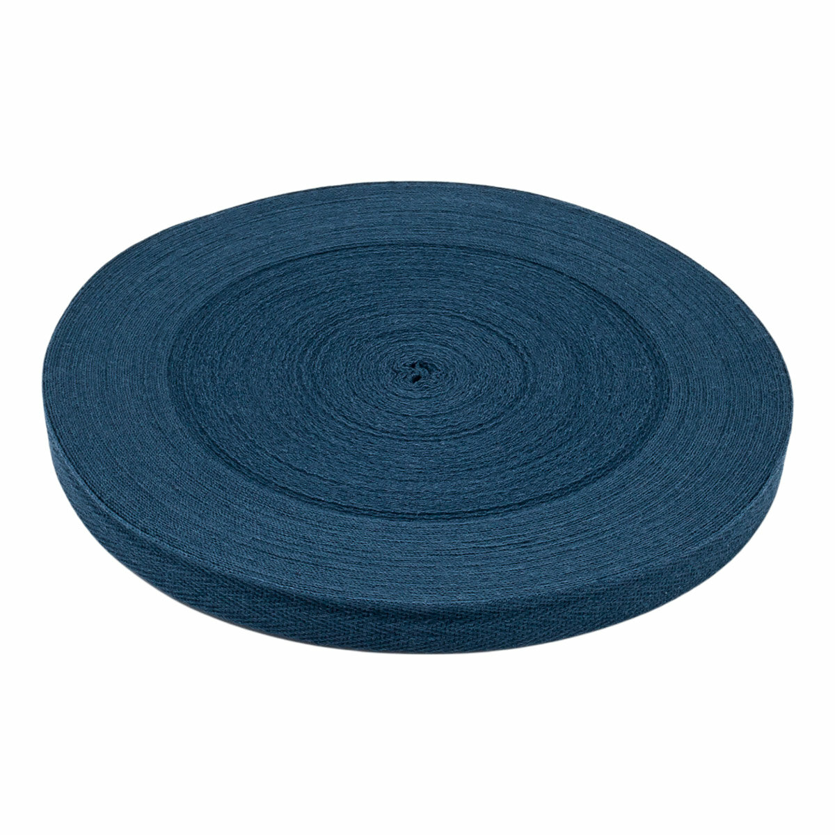 Киперная лента 1,5 см*45,72 м, для шитья и рукоделия, хлопок, Айрис (65 темно-синий)