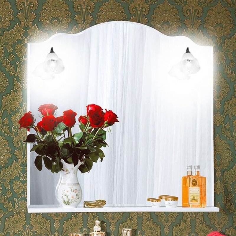 Зеркало Бриклаер анна 90 см, белый