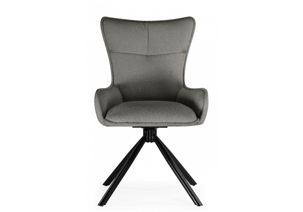 Стул на металлокаркасе Woodville Стул на металлокаркасе Chicago light gray / black legs KD - комплект из 2 шт — фото 1