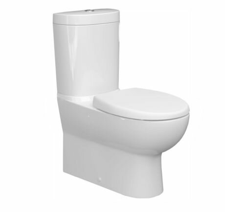 Унитаз компакт Керамин Женева Нова , МЛ Дуал, горизонтальный, сиденье микролифт, белый глянцевый