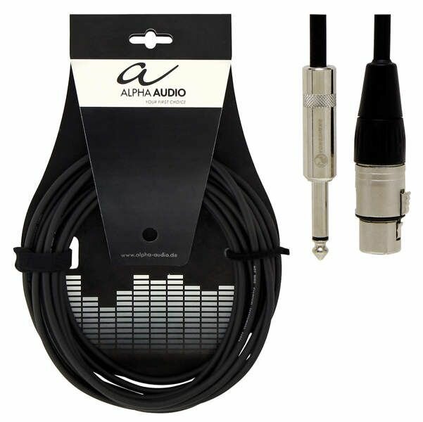 ALPHA AUDIO Pro Line кабель микрофонный XLR (мама) Х моноджек 6,3 мм, 9 м
