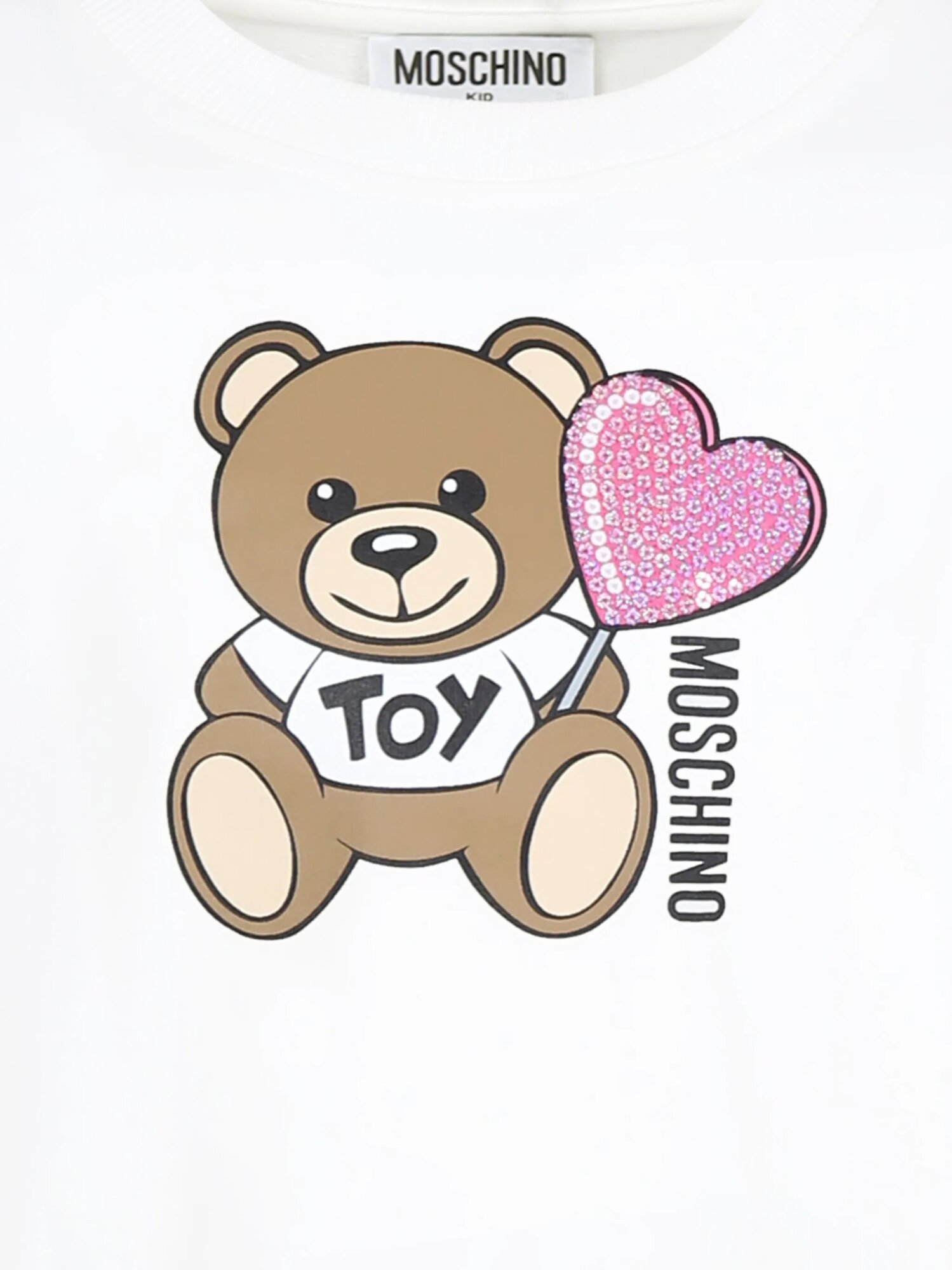 Толстовка MOSCHINO Teddy Bear, размер 10 лет, бежевый/белый — фото 1
