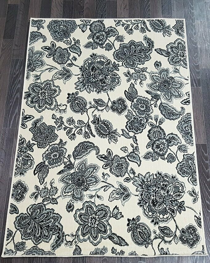 Ковер, Прямой, Бежевый, Серый, Черный, Классический, Прованс, на пол, в гостиную, спальню, в ассортименте (100 см. на 140 см.)